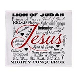 cafepress the name of jesus throw blanket super soft fleece plush throw blanket, 60"x50"