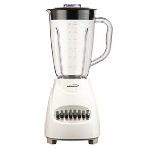 brentwood jb-220w 12-speed blender with plastic jar (white), 50oz plastic jar