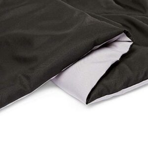 Amazon Basics Reversible, Lightweight Microfiber Comforter Blanket - Full/Queen, Black/Grey