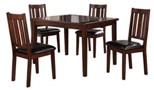 homelegance mosely 5-piece dining set, dark cherry