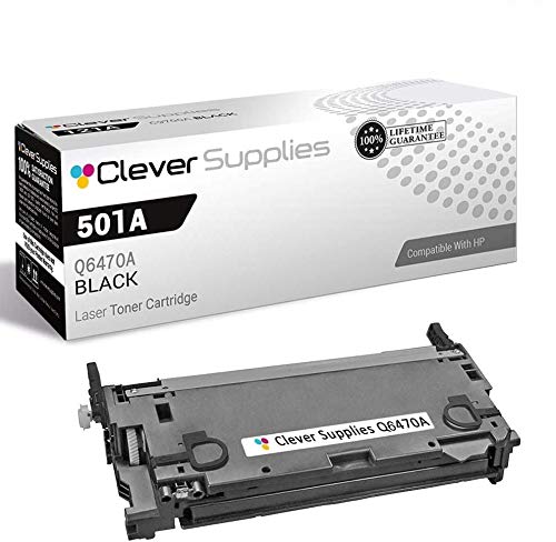 CS Compatible Toner Cartridge Replacement for HP CP3505DN Q6470A Black HP 501A Color Laserjet 3600 3600N 3600DN 3800 3800N 3800DN 3800DTN CP3505 CP3505N CP3505DN CP3505X