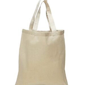 Set of 6 Blank Cotton Tote Bags Reusable 100% Cotton Reusable Tote Bags Natural