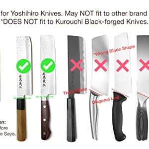 Yoshihiro Natural Magnolia Wood Saya Cover Blade Protector for Nakiri (165mm) 6.5in