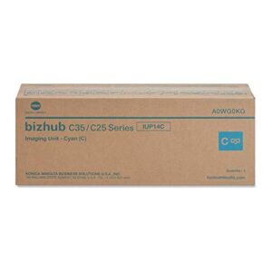 genuine konica minolta iup14c cyan imaging unit for bizhub c25 c35 c35p a0wg0kg