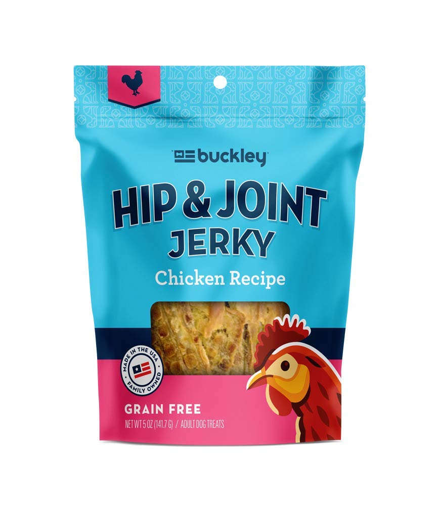 Buckley Functional Healthy Hip And Joint Dog Jerky Treats, Chicken, 5 Ounce(Packaging May Vary)