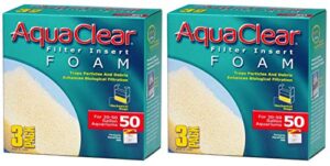 aquaclear foam inserts, 3-pack (6-pack, 50-gallon)