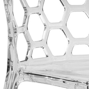 LeisureMod Dynamic Modern Dining Chair, Clear