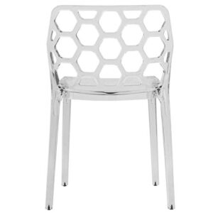 LeisureMod Dynamic Modern Dining Chair, Clear