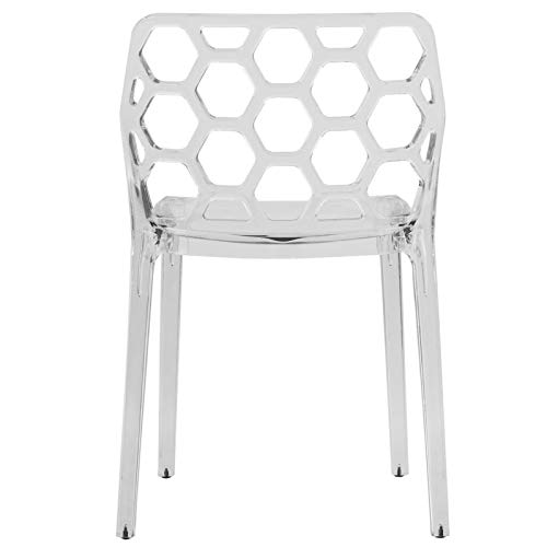 LeisureMod Dynamic Modern Dining Chair, Clear