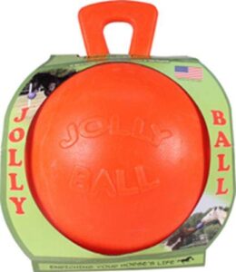 jolly pets vanilla horse ball, 10", orange