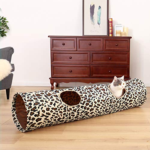 PAWZ Road Cat Toys Collapsible Tunnel Dog Tube for Fat Cat,Rabbits,Dogs Length 51" Diameter 12"