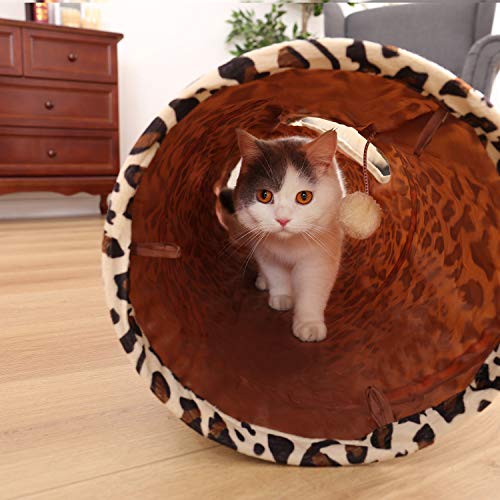 PAWZ Road Cat Toys Collapsible Tunnel Dog Tube for Fat Cat,Rabbits,Dogs Length 51" Diameter 12"