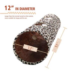 PAWZ Road Cat Toys Collapsible Tunnel Dog Tube for Fat Cat,Rabbits,Dogs Length 51" Diameter 12"