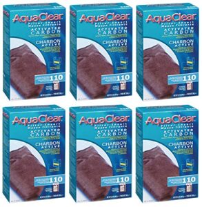 (6 pack) aquaclear 110 activated carbon insert