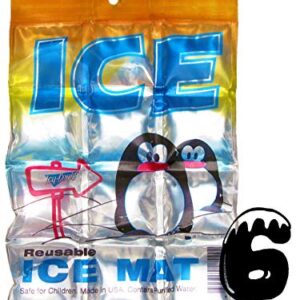 Icy Cools Penguin Reusable Ice Mat - 6 Pack