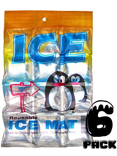 Icy Cools Penguin Reusable Ice Mat - 6 Pack