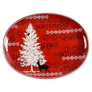 222 fifth northwoods cottage 18.5" x 14.25" serving platter