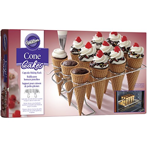 Wilton Cupcake Cones Baking Rack, 12-Cavity Ice Cream Cone Cupcakes Holder