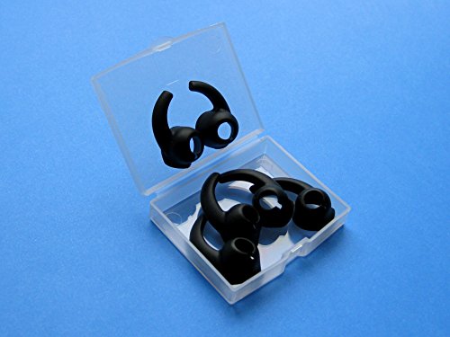 6pcs: 3 Pairs S/M/L (B) Left and Right Side Ear Stabilizers Helper Eartips Compatible with Jaybird Bluebuds X Earphones Headphones