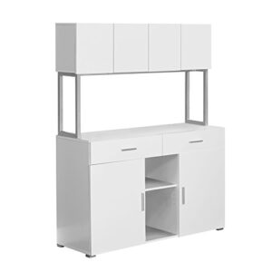 monarch specialties white hollow-core office storage credenza, 48-inch