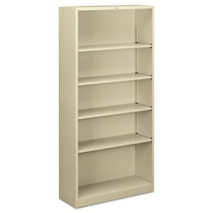 mydirectadvantage hon s72abcl metal bookcase, five-shelf, 34-1/2w x 12-5/8d x 71h, putty