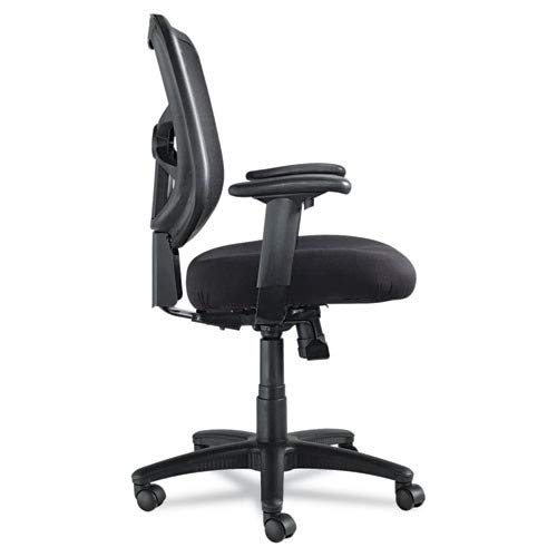 Alera ALEEL42BME10B Elusion Series Mid-Back Swivel/Tilt Mesh Chair with 17.9 in. - 21.8 in. Seat Height - Black