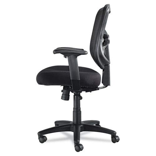 Alera ALEEL42BME10B Elusion Series Mid-Back Swivel/Tilt Mesh Chair with 17.9 in. - 21.8 in. Seat Height - Black