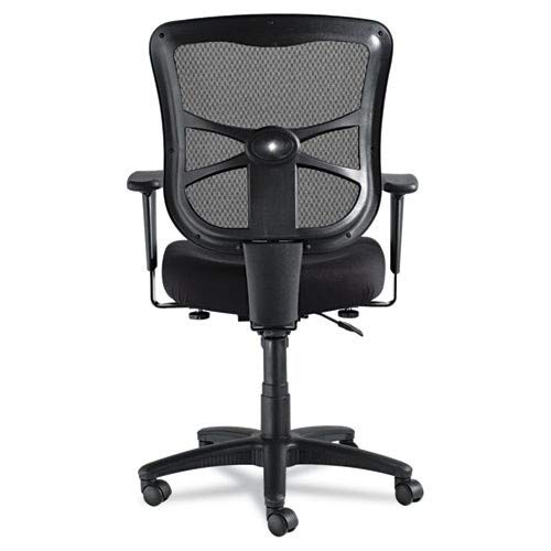 Alera ALEEL42BME10B Elusion Series Mid-Back Swivel/Tilt Mesh Chair with 17.9 in. - 21.8 in. Seat Height - Black