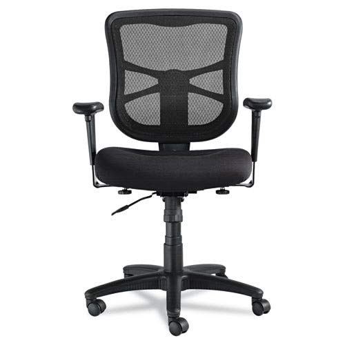 Alera ALEEL42BME10B Elusion Series Mid-Back Swivel/Tilt Mesh Chair with 17.9 in. - 21.8 in. Seat Height - Black