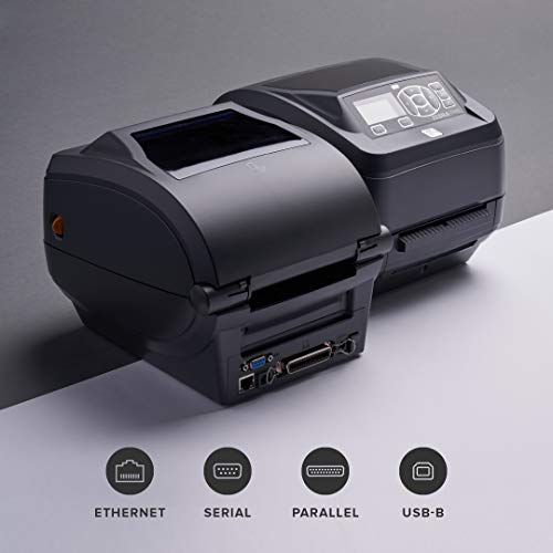 Zebra ZD500t Thermal Transfer Desktop Printer 300 dpi Print Width 4 in Ethernet Parallel Serial USB Peeler Preinstalled ZD50043-T11200FZ