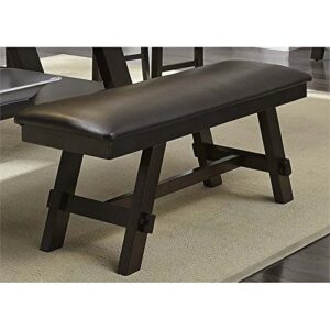 liberty furniture industries lawson bench, 48" x 16" x 20", light and dark espresso