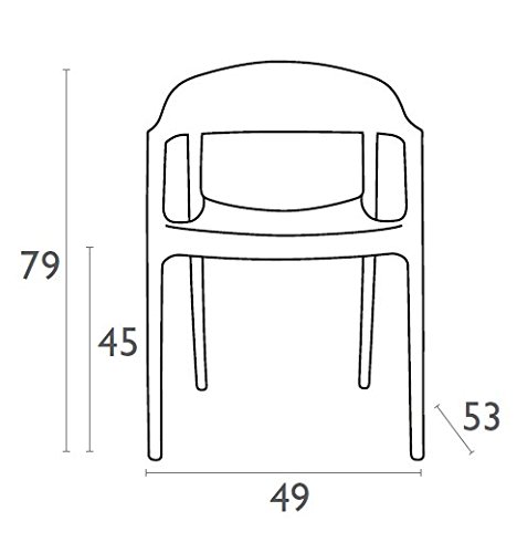 Carmen Modern Dining Chair Black Seat Transparent Amber Back (Pack of 2)