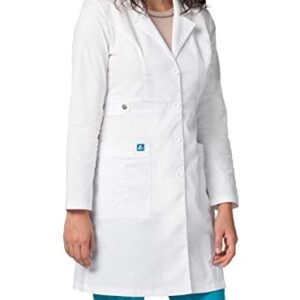 Adar Universal Stretch Lab Coat for Women - 36" Tab-Waist Lab Coat - 3304 - White - XL