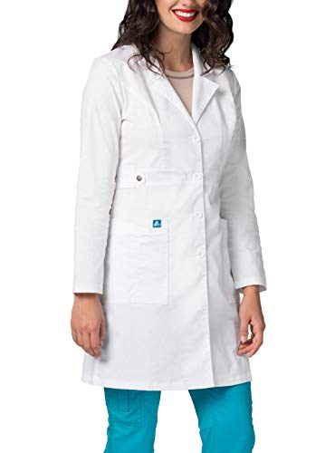 Adar Universal Stretch Lab Coat for Women - 36" Tab-Waist Lab Coat - 3304 - White - XL