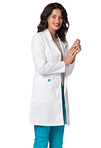 Adar Universal Stretch Lab Coat for Women - 36" Tab-Waist Lab Coat - 3304 - White - XL