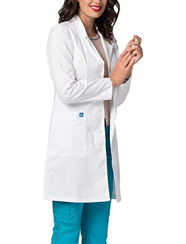 Adar Universal Stretch Lab Coat for Women - 36" Tab-Waist Lab Coat - 3304 - White - XL