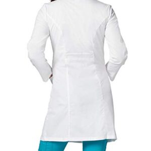 Adar Universal Stretch Lab Coat for Women - 36" Tab-Waist Lab Coat - 3304 - White - XL