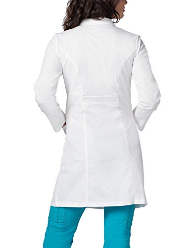 Adar Universal Stretch Lab Coat for Women - 36" Tab-Waist Lab Coat - 3304 - White - XL