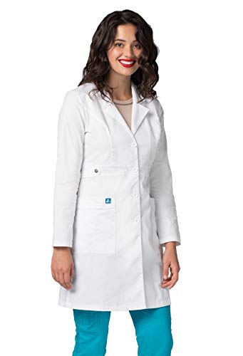 Adar Universal Stretch Lab Coat for Women - 36" Tab-Waist Lab Coat - 3304 - White - XL