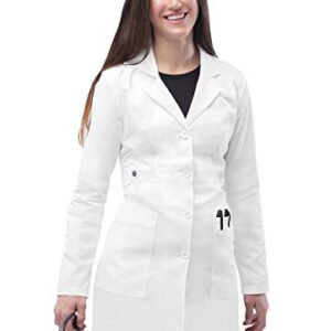 Adar Universal Stretch Lab Coat for Women - 36" Tab-Waist Lab Coat - 3304 - White - 3X