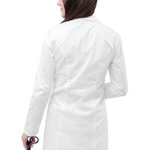 Adar Universal Stretch Lab Coat for Women - 36" Tab-Waist Lab Coat - 3304 - White - 3X