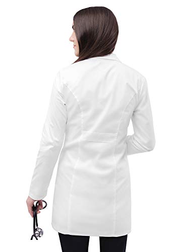 Adar Universal Stretch Lab Coat for Women - 36" Tab-Waist Lab Coat - 3304 - White - 3X