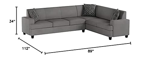 Coaster Home Furnishings Tess Sectional Sofa for Corners Grey, CO-500727