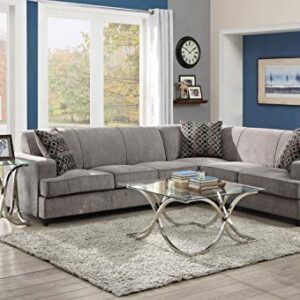 Coaster Home Furnishings Tess Sectional Sofa for Corners Grey, CO-500727