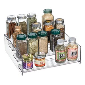 InterDesign Linus Cabinet Organizer Rack – 4-Tiered Storage for Kitchen, Pantry or Bathroom Countertops, Clear