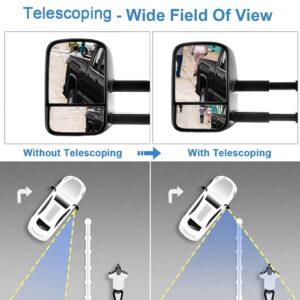 ECCPP Replacement fit for Towing Mirrors Power 88-98 Chevy/GMC C/K1500 88-00 C/K2500 3500 92-99 Suburban C/K1500 2500 Tahoe Yukon Truck/2000 Chevy Tahoe GMC Yukon V8 5.7L