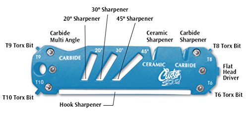 Camillus Cuda Knife; Shear; and Hook, Blue, (18097)