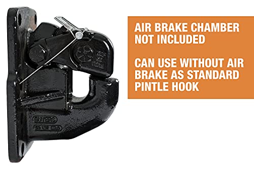 Buyers Products PH55 50 Ton Air Compensated Pintle Hook, 10-Hole Mount