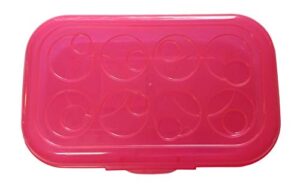 sterilite pink transparent pencil case box