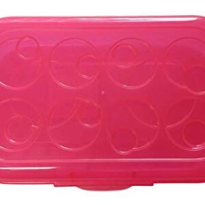 Sterilite Pink Transparent Pencil Case Box